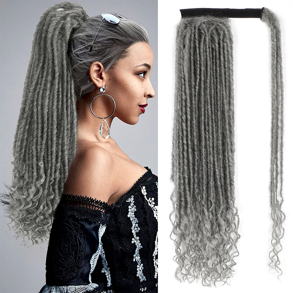 Qp hairMONIXI Synthetic Dreadlock Ponytail Extensions Long Straight Go ...