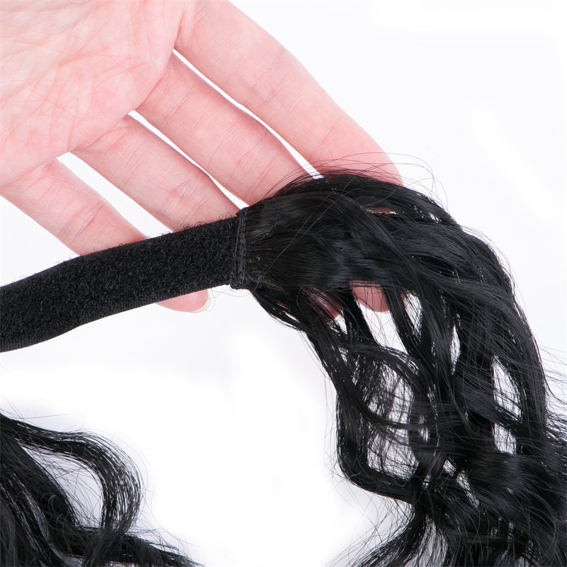 Qp hairSynthetic Ponytail Long Wave Ponytail Wrap Around Water Wave 22 ...